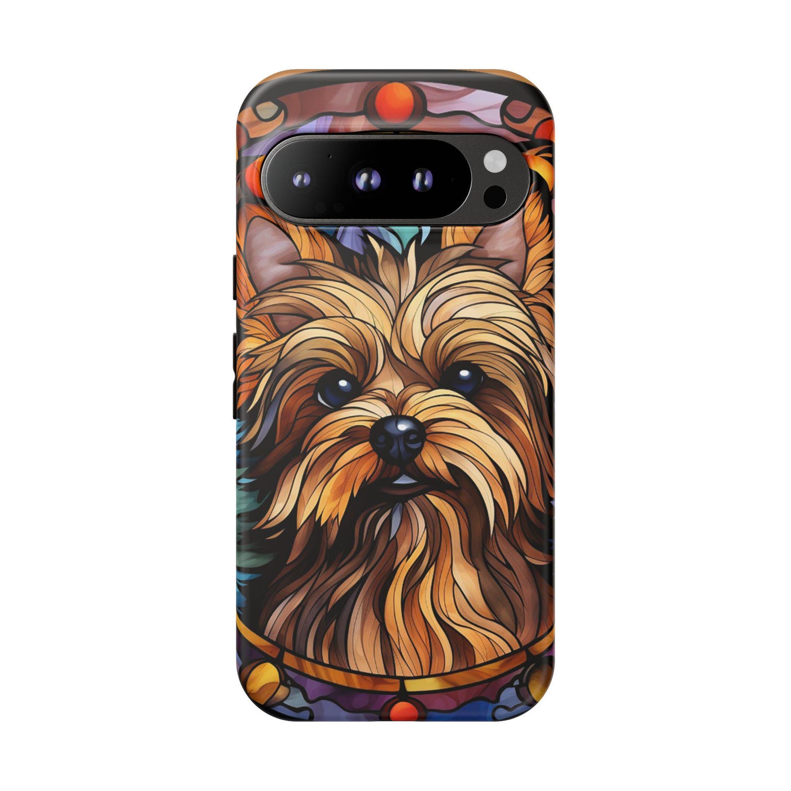 Yorkshire Terrier Pet Stained Glass Tough Cell Phone Case iPhone ...