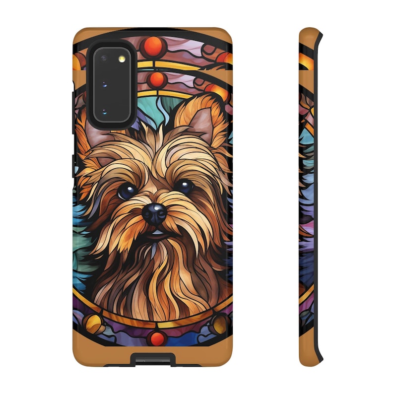 Yorkshire Terrier Pet Stained Glass Tough Cell Phone Case iPhone ...