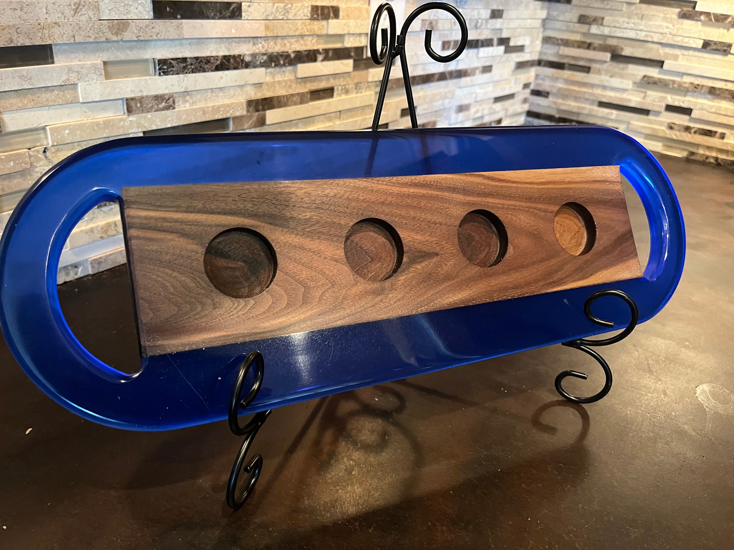 Walnut Epoxy River Flight Set