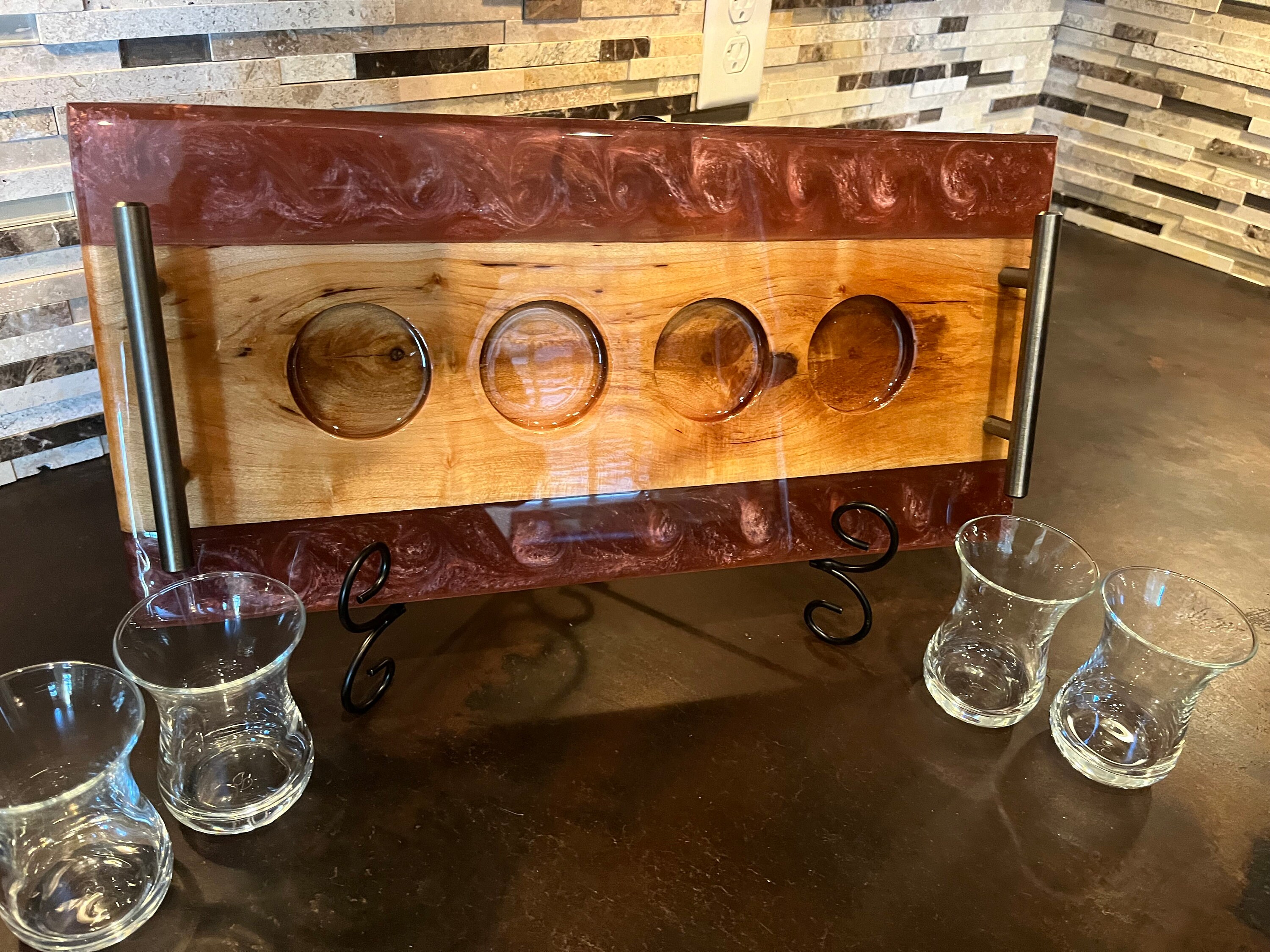 Custom Order Flight Set With 4 Glasses, Beer Tasting, Whiskey Tasting ...