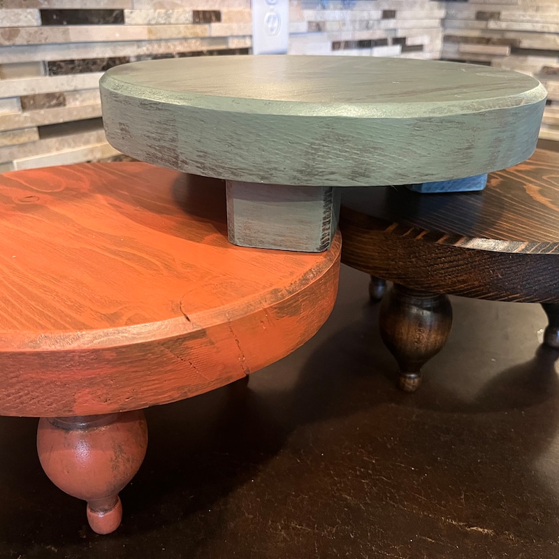 Wood Round Counter Stand - Etsy