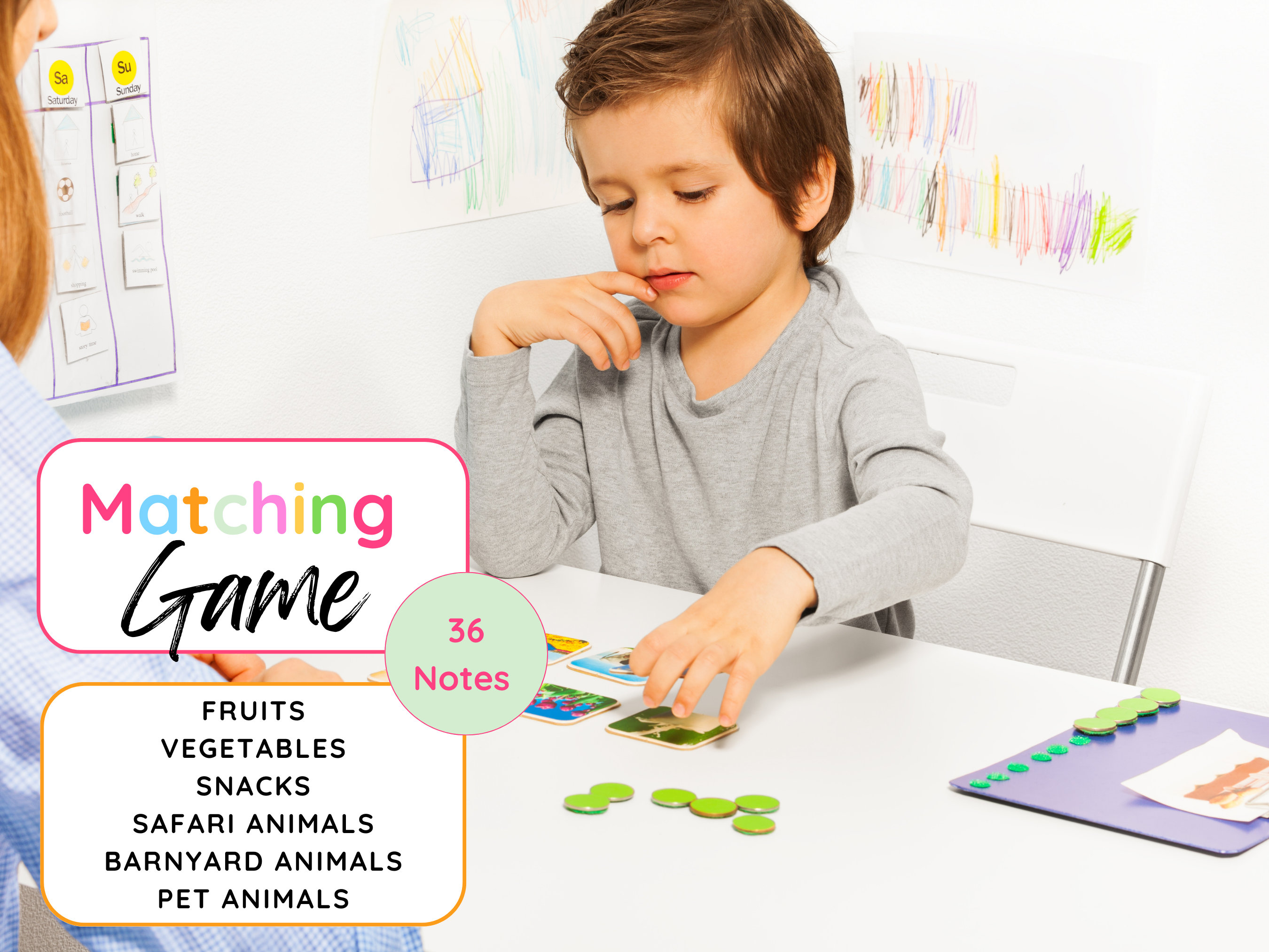 Matching Card Game, Matching Card, Preschool, Kindergarten, Homeschool ...