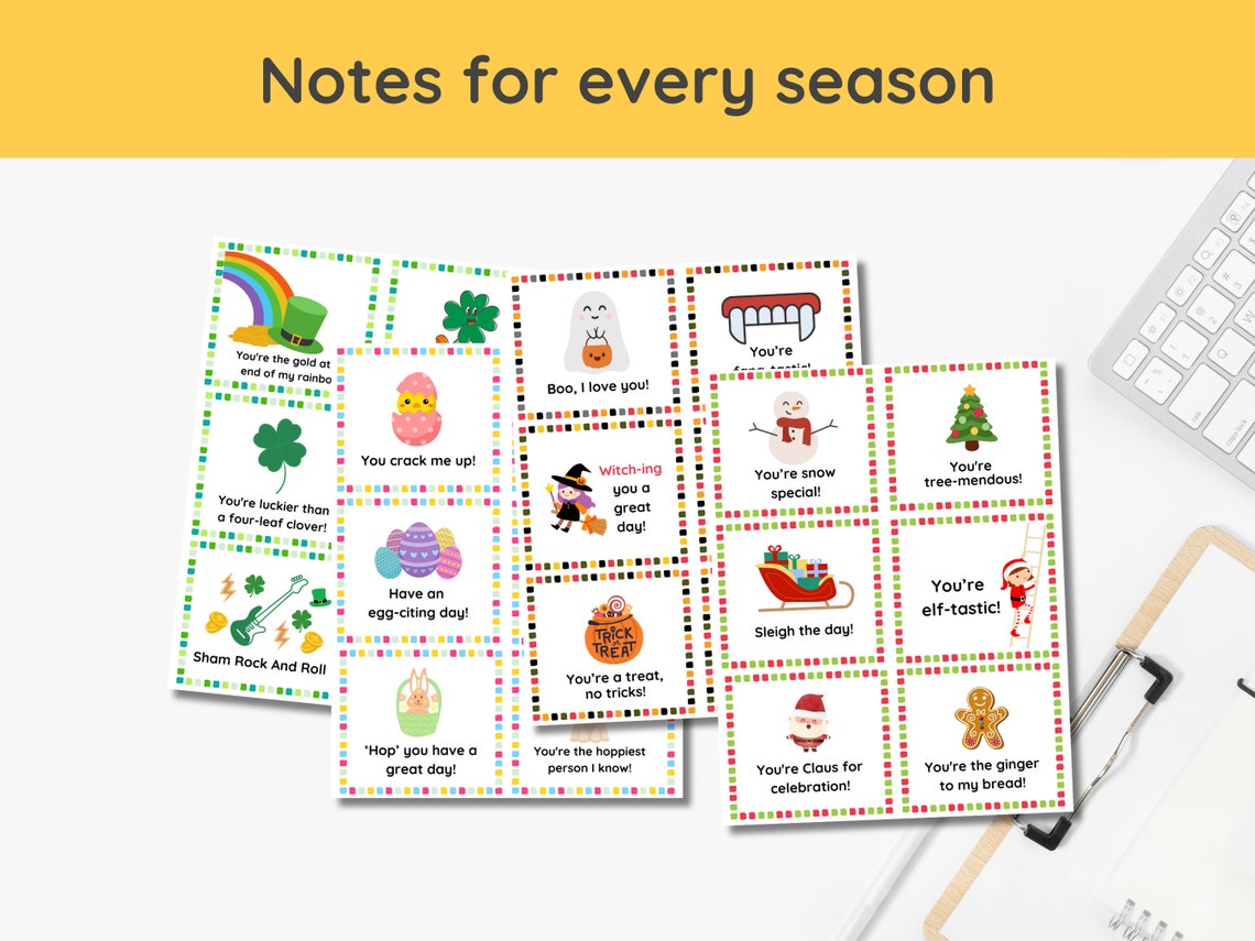 Lunch Notes, Encouragement Cards, Teaching Printables, Lunch Box Cards ...