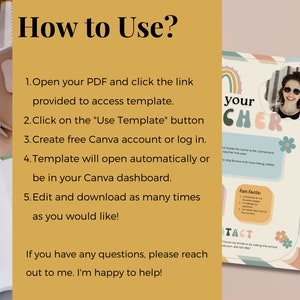 Meet the Teacher Teacher Template Back to School Flyer - Etsy