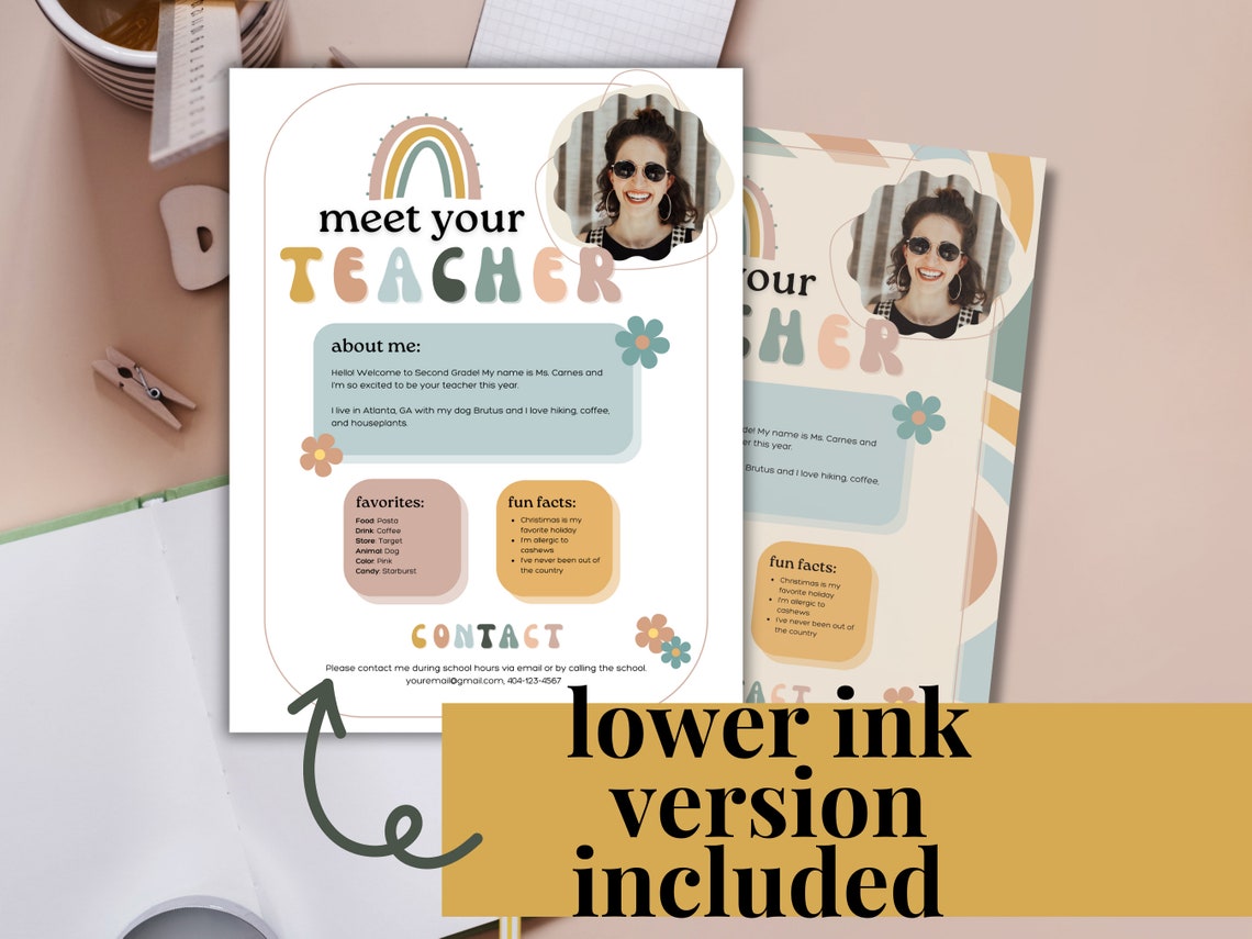 Meet the Teacher Teacher Template Back to School Flyer - Etsy