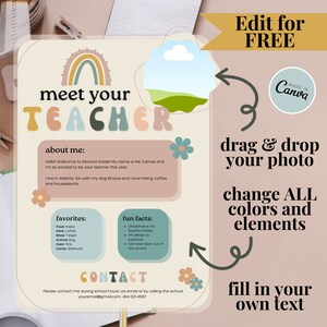 Meet the Teacher Teacher Template Back to School Flyer - Etsy