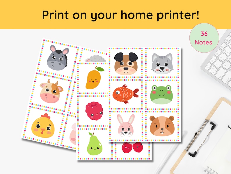 Matching Card Game, Matching Card, Preschool, Kindergarten, Homeschool ...