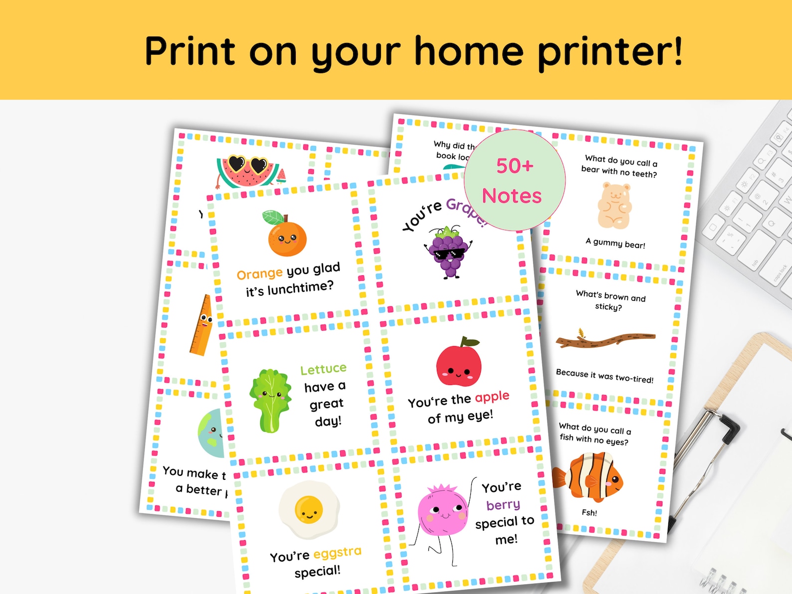 Lunch Notes Encouragement Cards Teaching Printables Lunch - Etsy