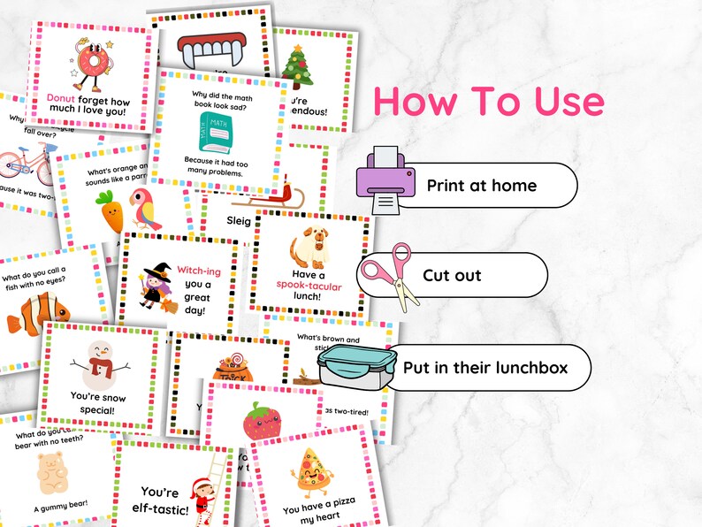 Lunch Notes, Encouragement Cards, Teaching Printables, Lunch Box Cards ...