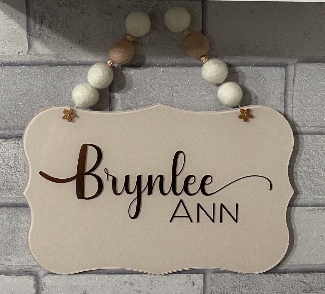 Custom, Personalized Acrylic Sign With Holographic, Glow-in-dark, or ...