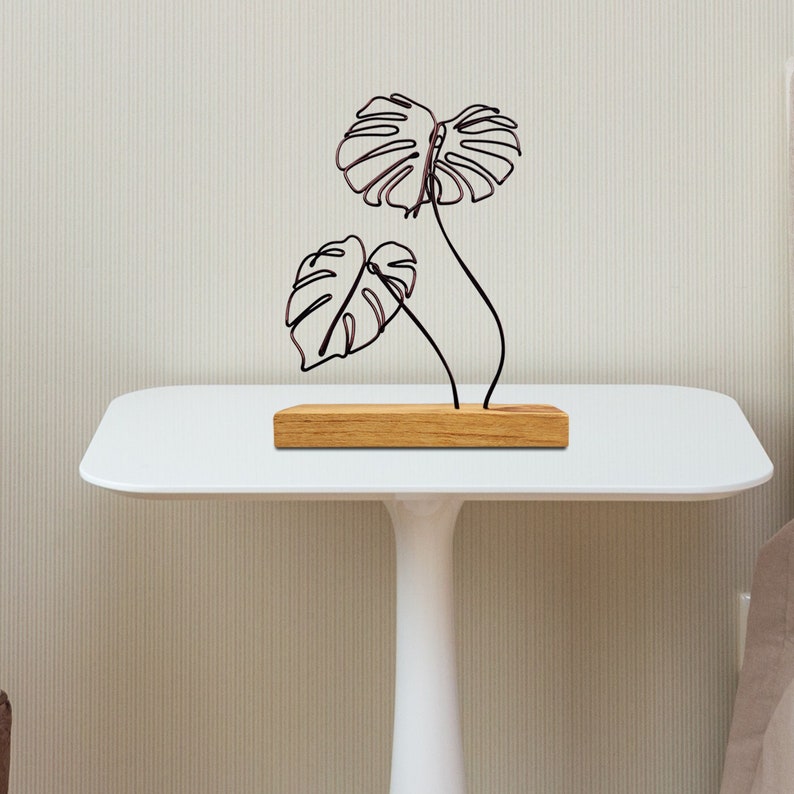 Monstera Leaf Macrame Wall Art, Wire Bend Plant Hanger, Handmade Boho ...