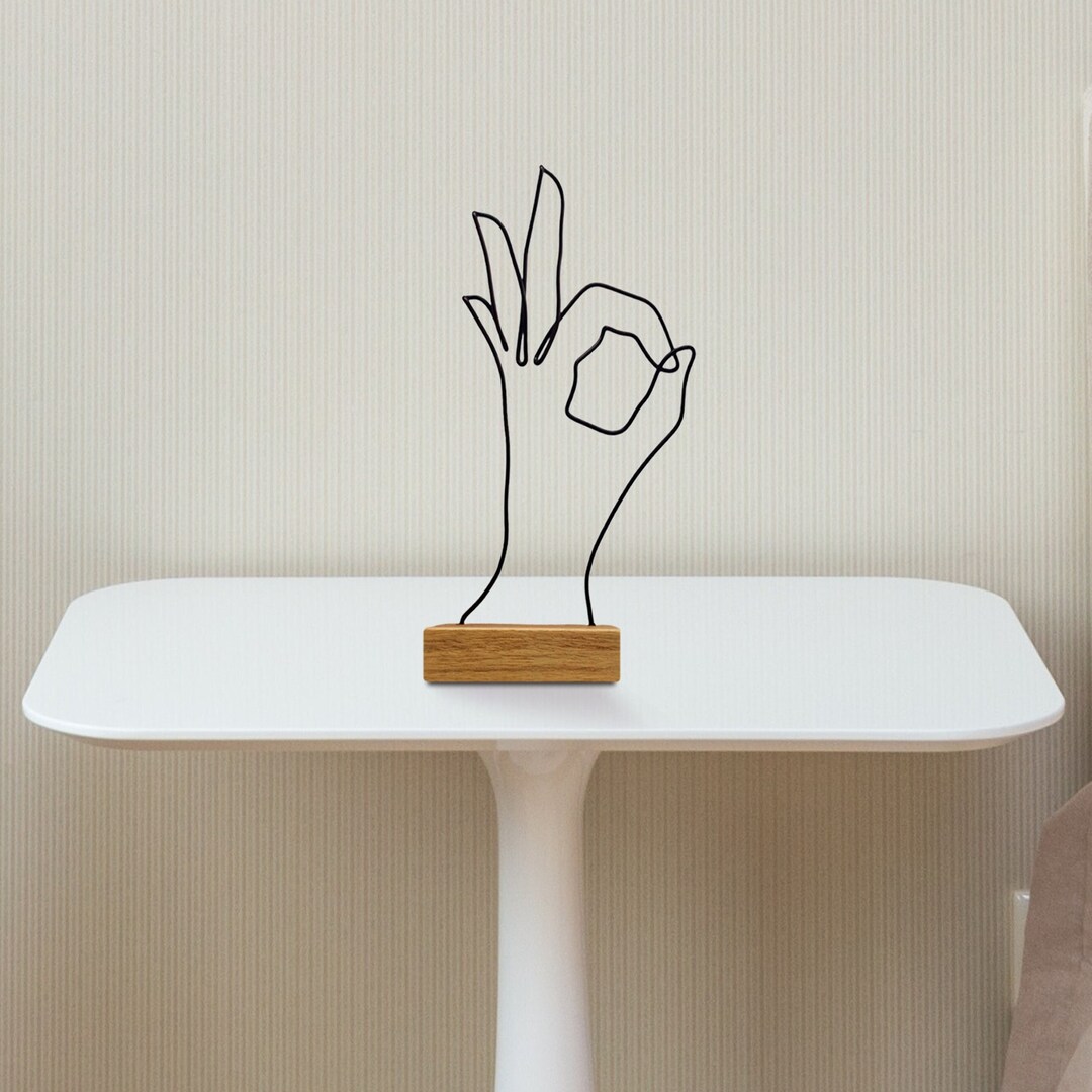 Handmade Wire Art Perfect Hand Sign Sculpture, Home Decor,perfect Gift ...