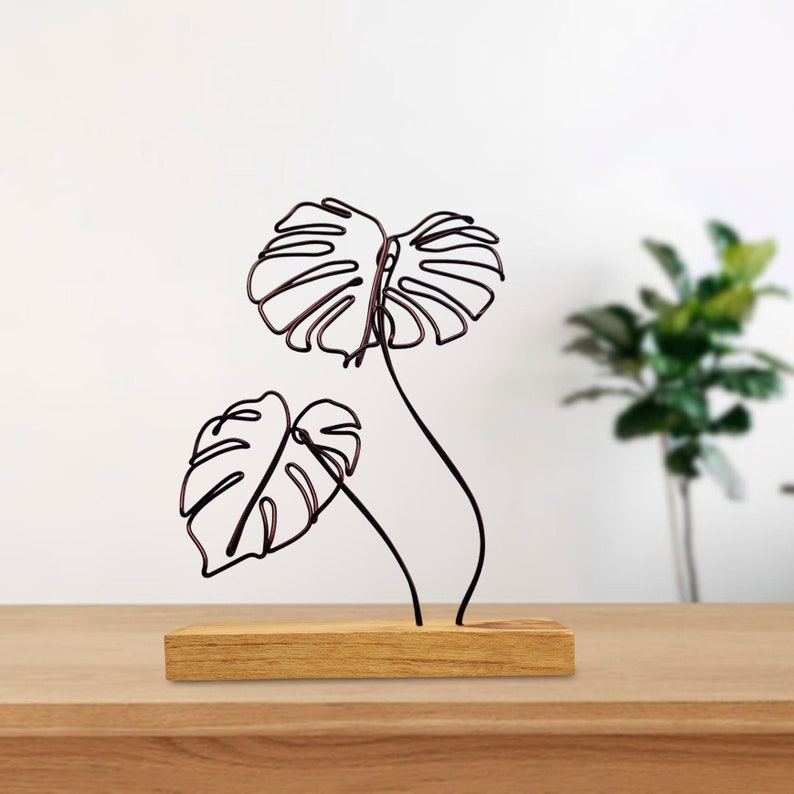 Monstera Leaf Macrame Wall Art, Wire Bend Plant Hanger, Handmade Boho ...