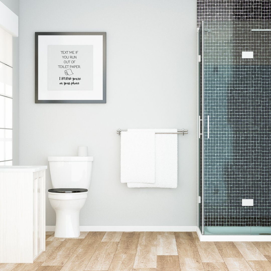 Funny Bathroom Wall Art, Bathroom Humor, Funny Decor, Humorous Art ...