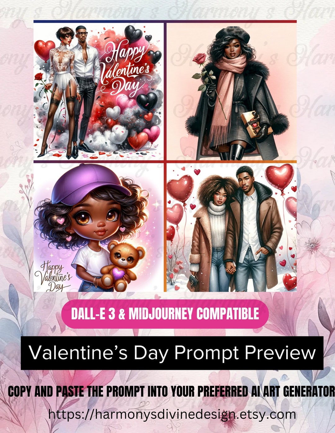 Valentine's Day Preview Prompt Guide A Bundle for Digital or Printable ...