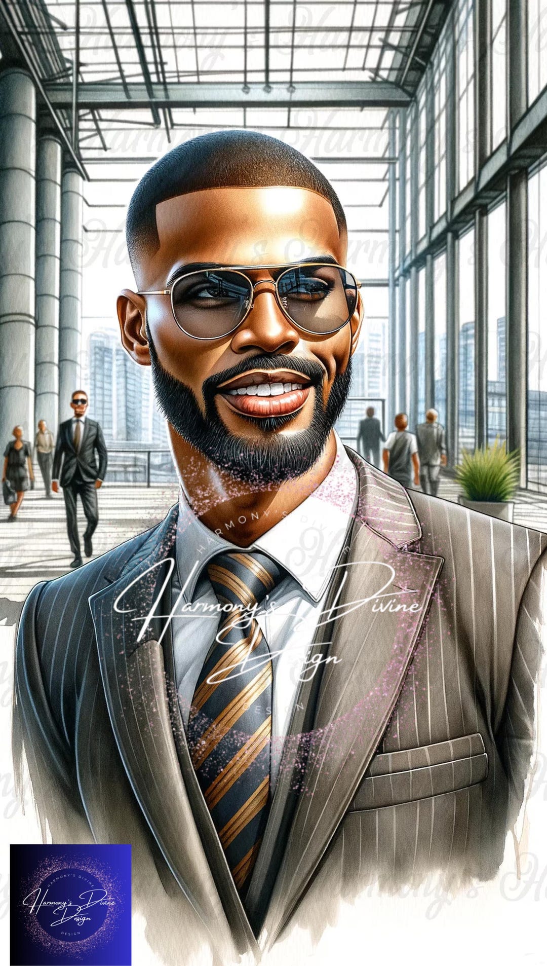 Boss Mode: Suited & Empowered AI Art Bundle of 4 Stylish Black ...