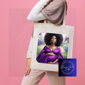 Purple Maternity Photoshoot, African American Clipart PNG, T-shirt ...