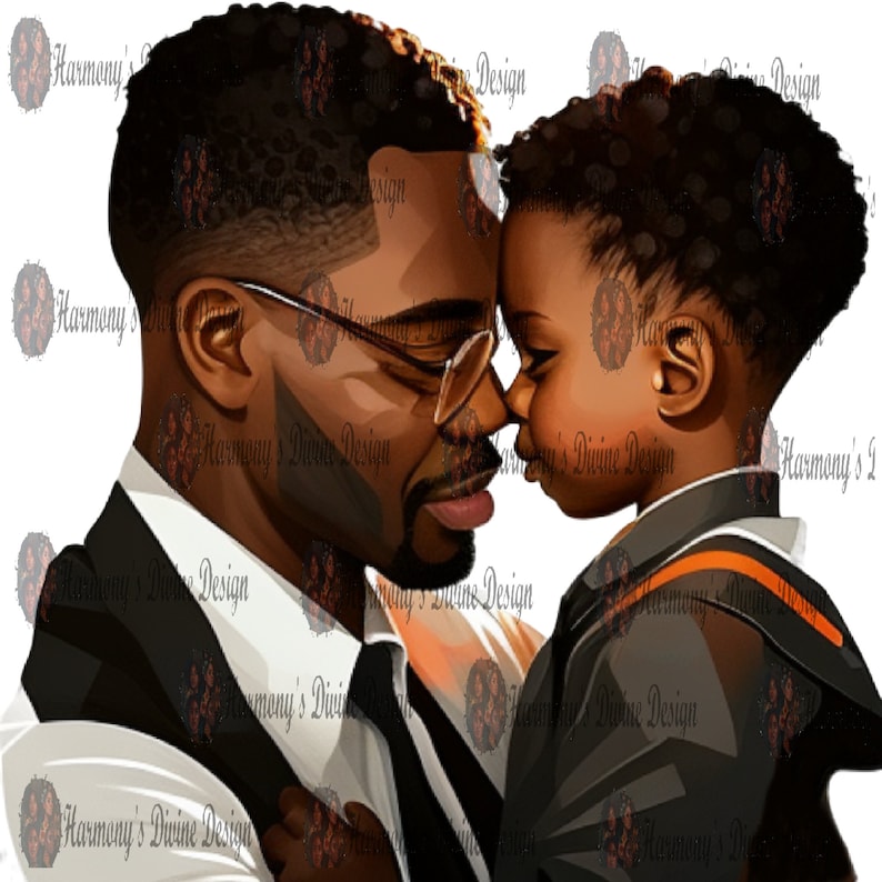 Digital Downloads African American Father & Son Clipart - Etsy