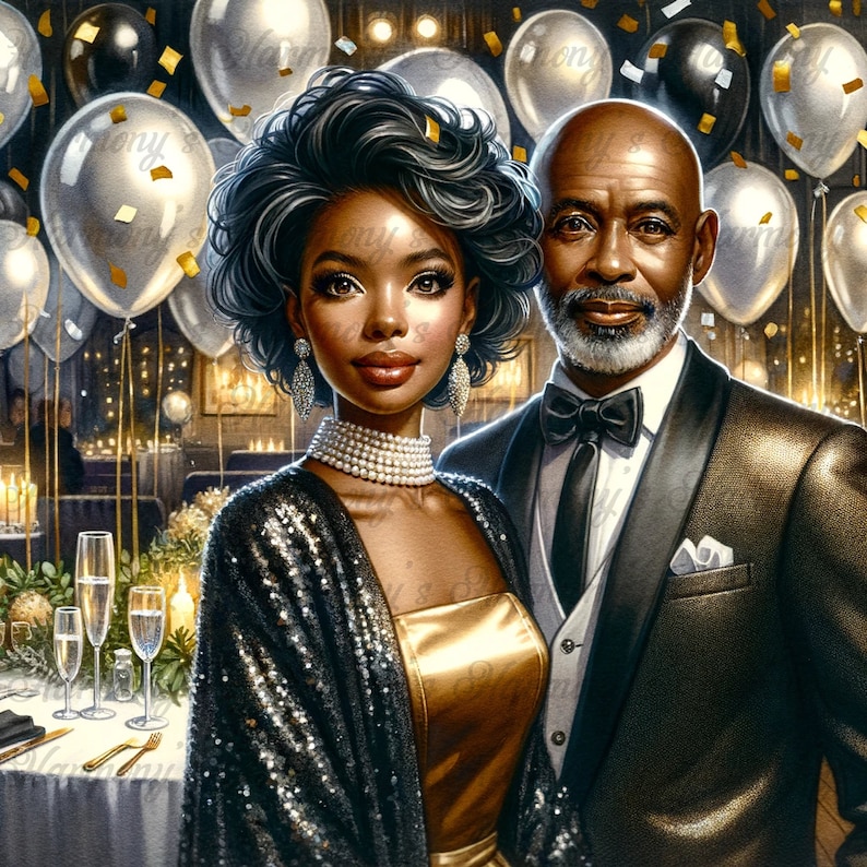 African American Couples Bundle celebration Digital or Printable ...