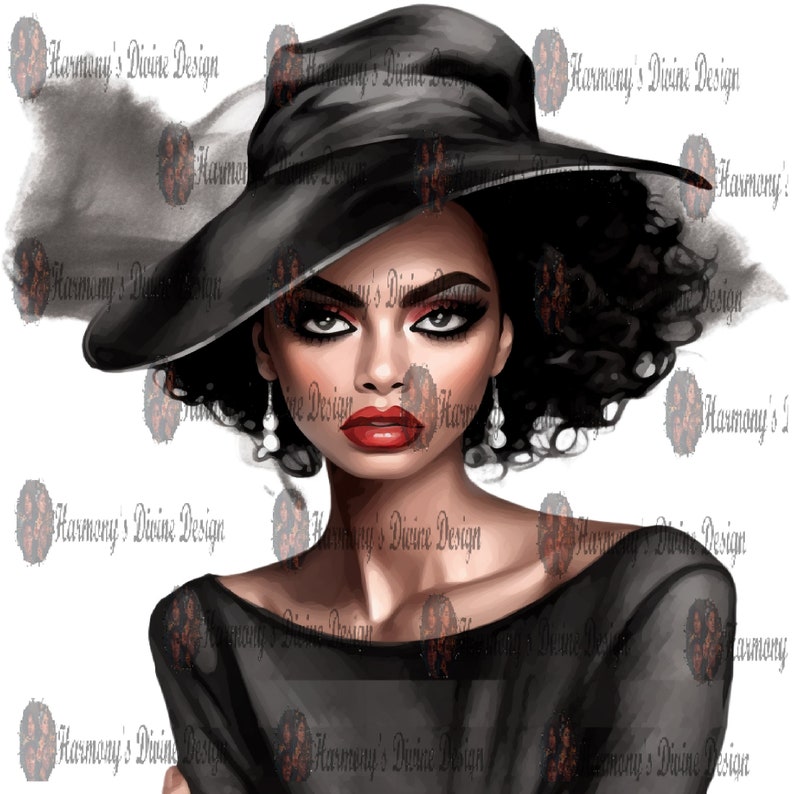 African American Woman Clipart PNG Planner T-shirt - Etsy