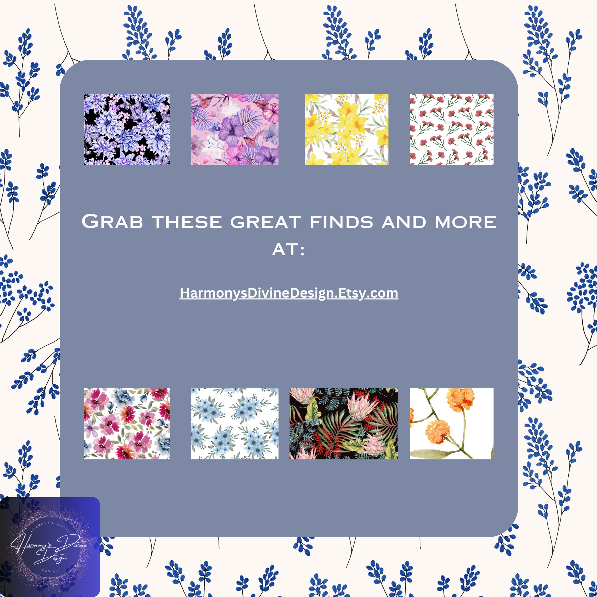 40 Floral Binder Patterns Digital Download Book Binding Patterns ...