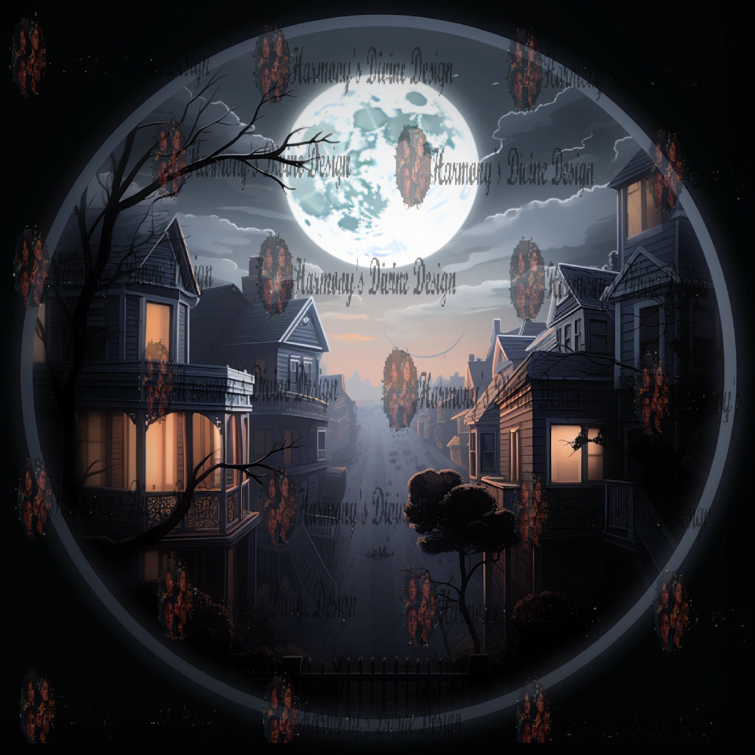Digital Downloads, Set of 3 Halloween Backgrounds, and Scene Bundle ...