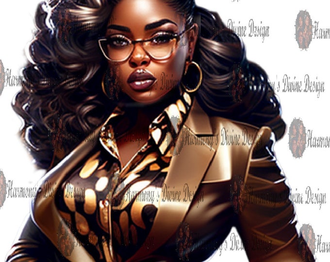 Digital Downloads African American Woman Clipart Boss Lady Stickers