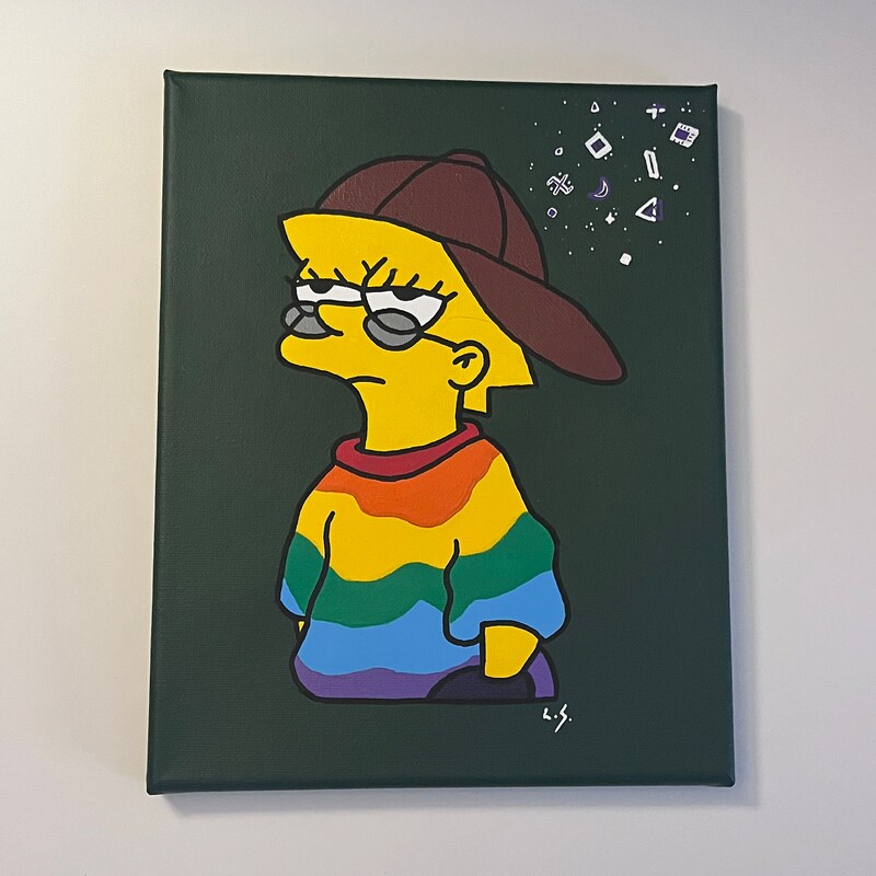 The Simpsons Painting - Etsy