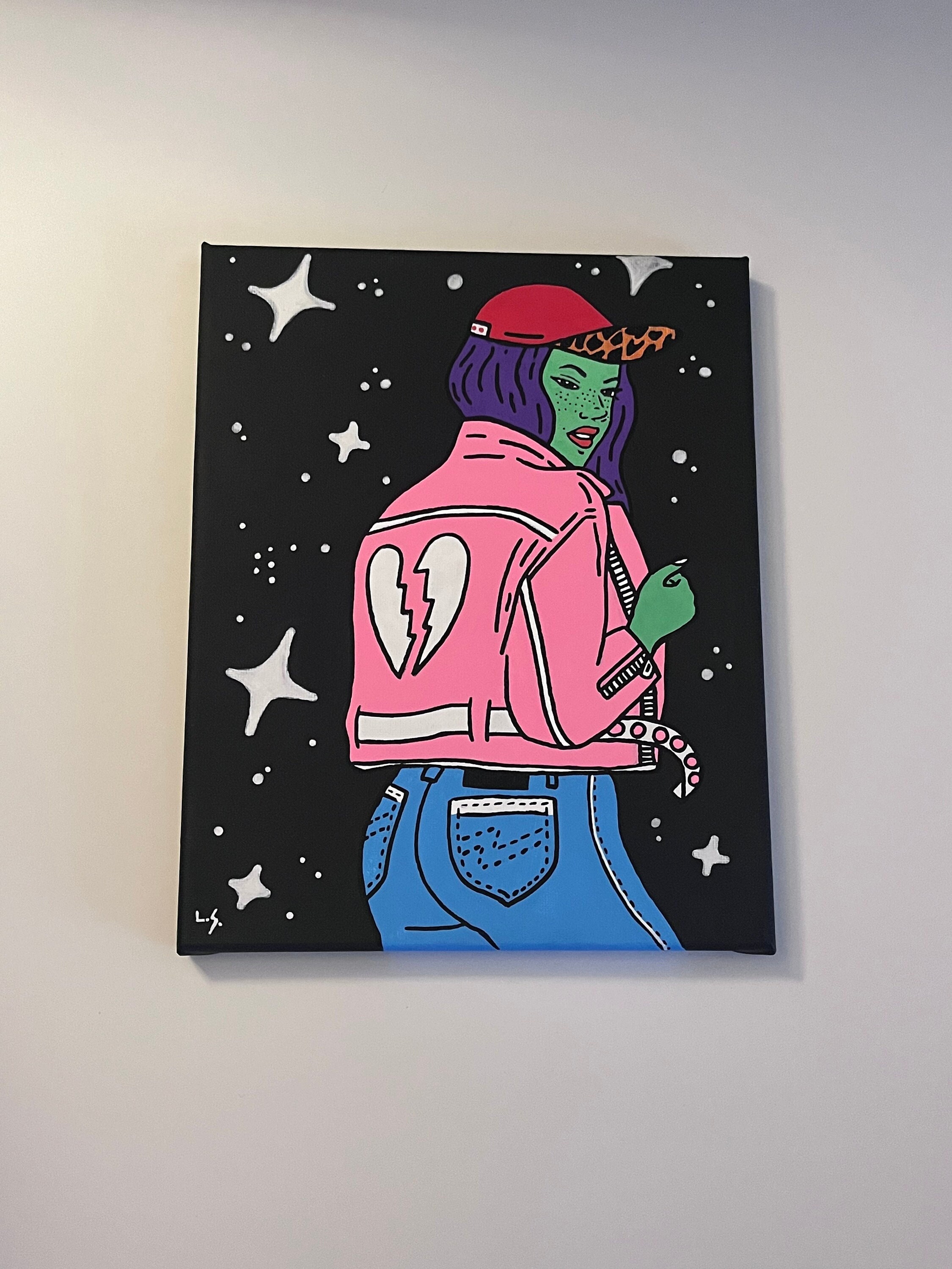 Original Handmade Baddie Aesthetic Psychedelic Neon 8x10 Inch Acrylic ...