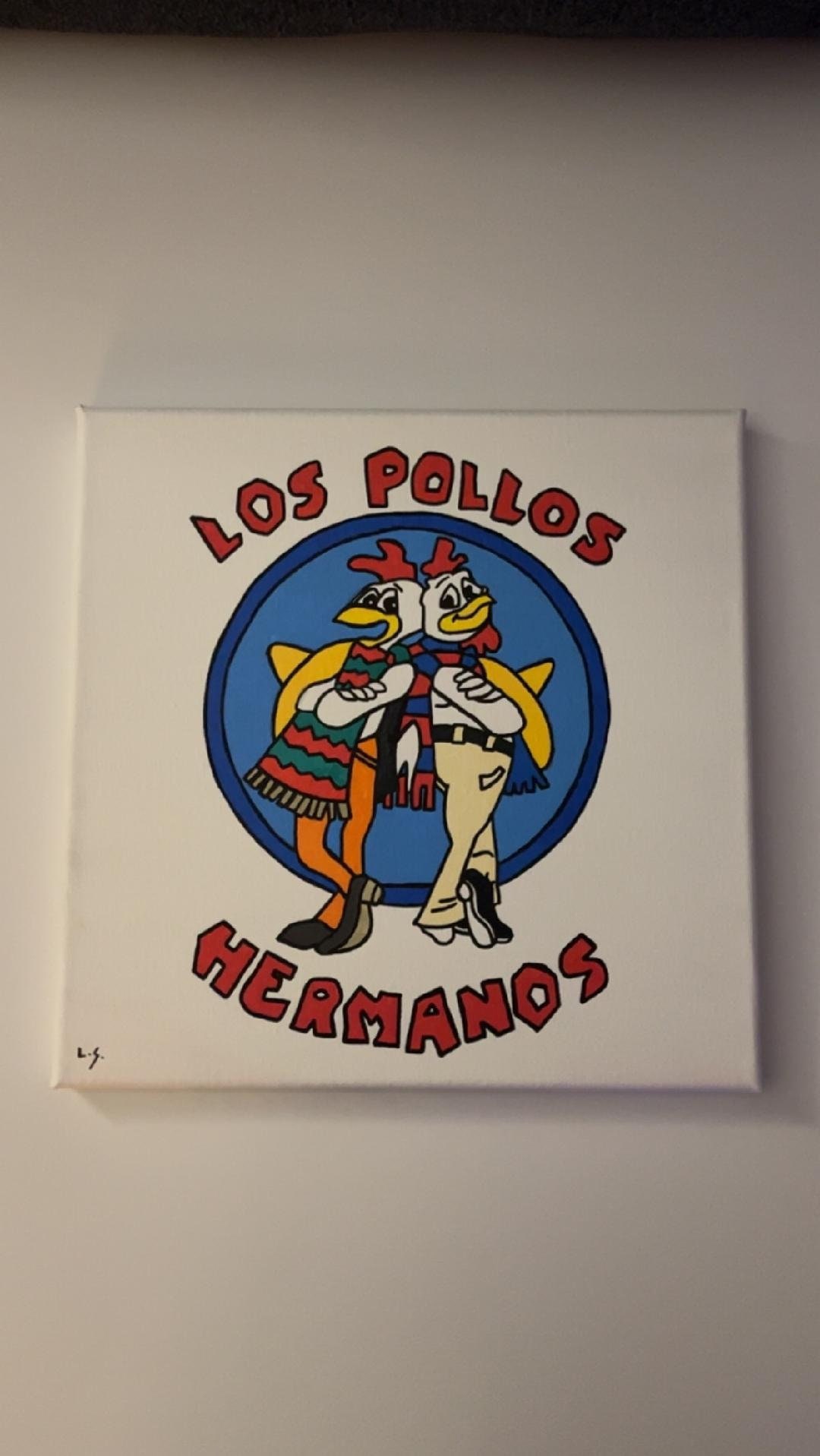 Los Pollos Hermanos Logo Breaking Bad 10x10 Acrylic Canvas Painting - Etsy