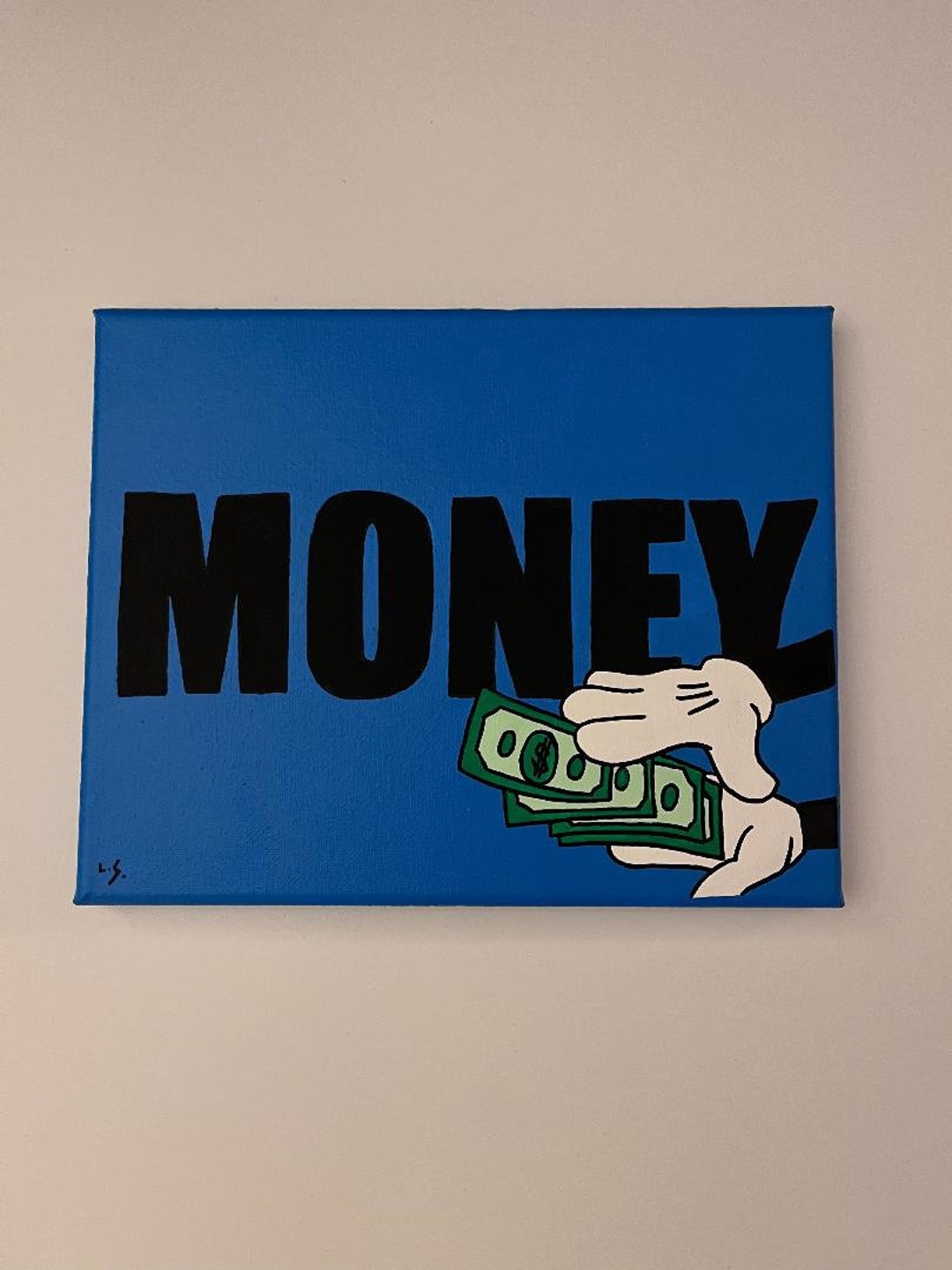 Mickey Money Hand-painted Psychedelic Artwork 8x10 Canvas Painting - Etsy