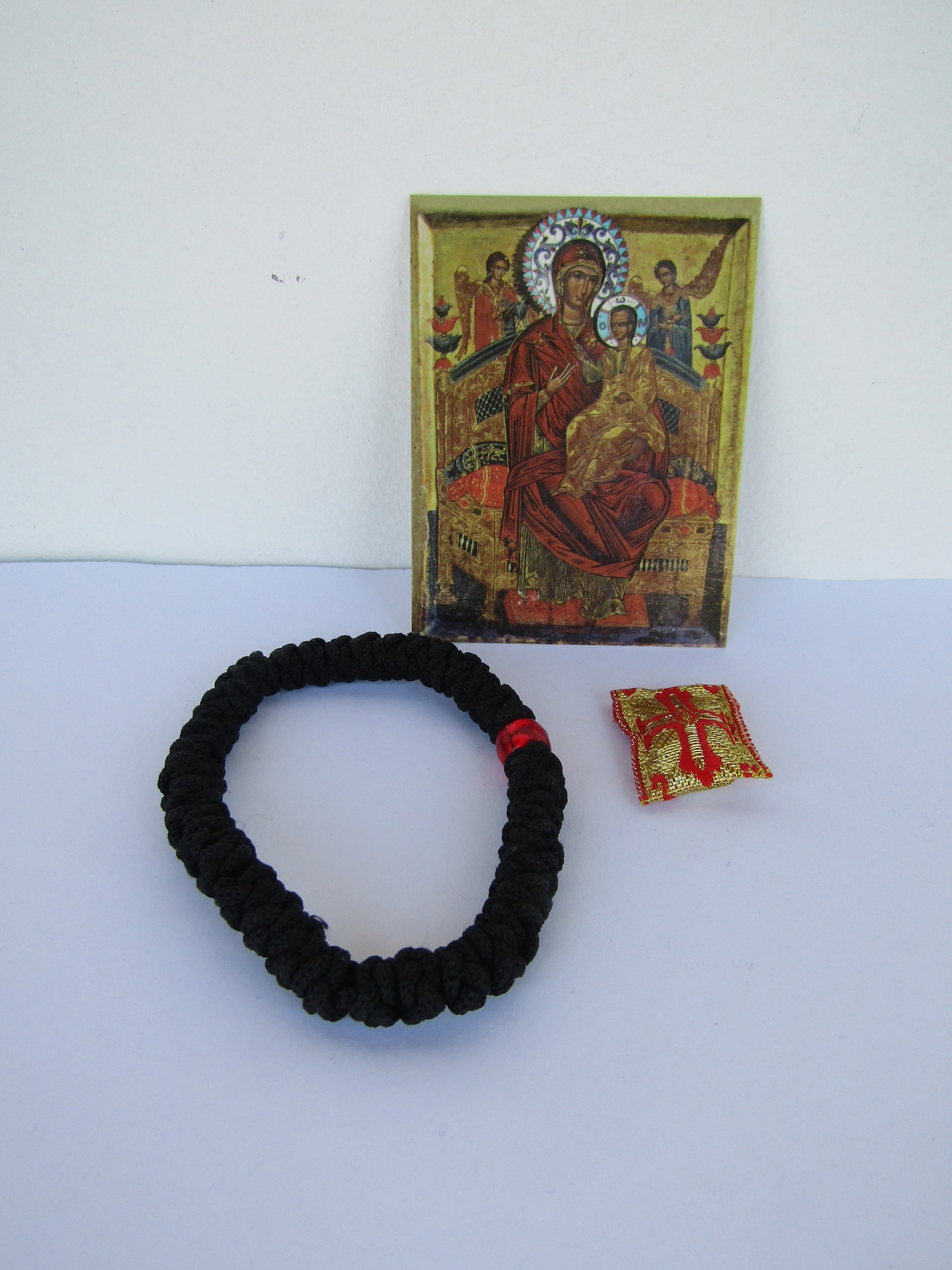 Set Komboskini, Amulet and Virgin Mary Icon Monastery of Vatopaidi ...