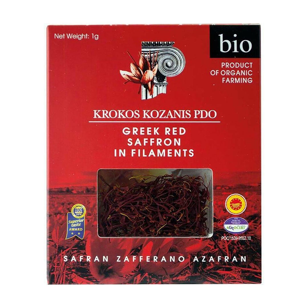 Greek Organic Red Saffron Filaments 1gr, Stigmata of Krokos Kozanis ...