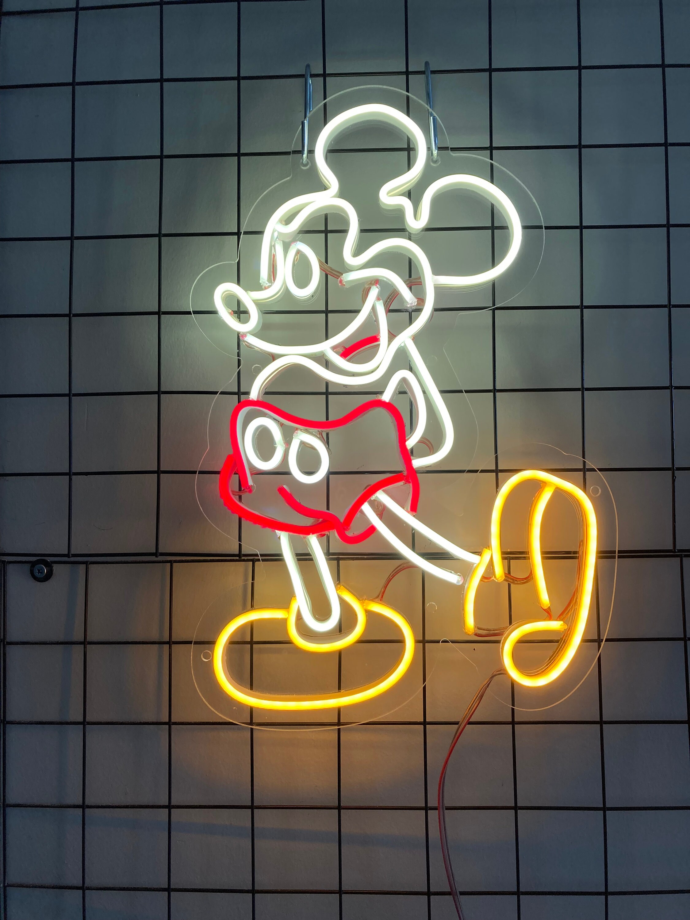 Micky Mouse Neon Sign, Custom Micky Light Gift, Neon Wall Decor, Miny ...