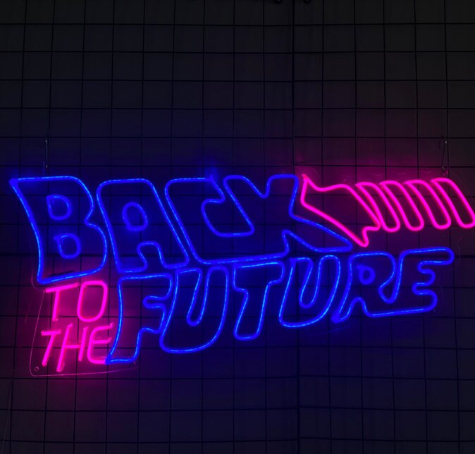 Back to the Future Neon Sign, Neon Light Gift, Neon Wall Decor, Custom ...