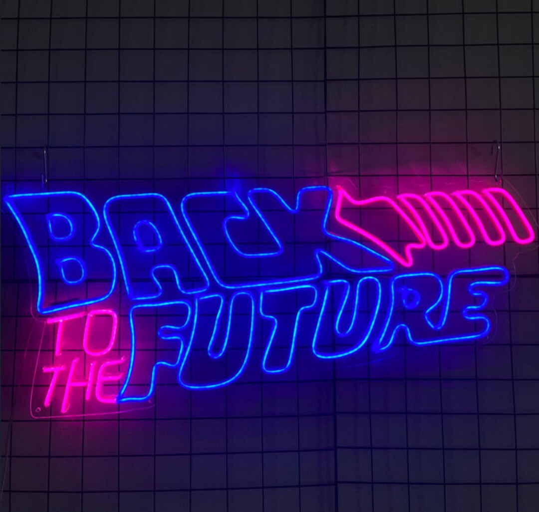 Back to the Future Neon Sign, Neon Light Gift, Neon Wall Decor, Custom ...