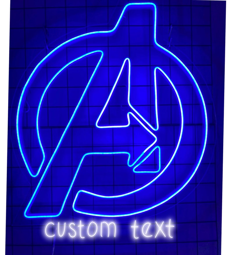 Avengers Custom Text Neon Sign, Marvel Light Gift, Neon Wall Decor ...