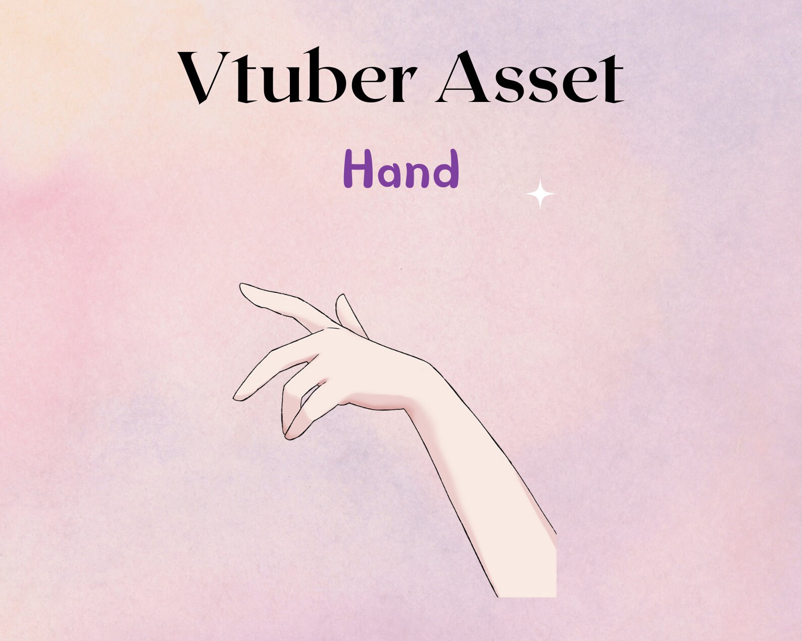 Vtuber Asset Hand PNG Download - Etsy