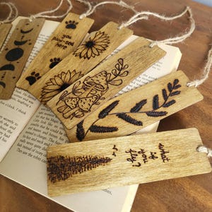 Personalized Wood Burned Bookmarks - Etsy