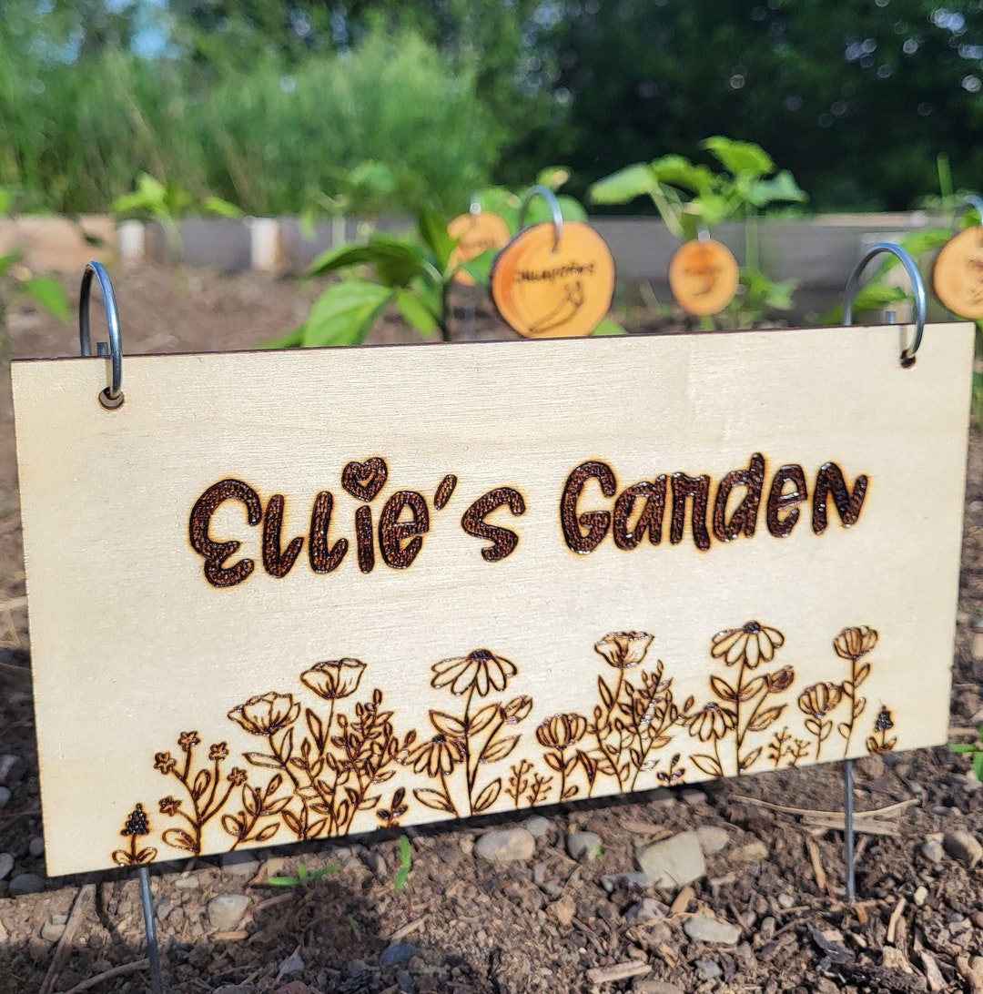 Garden Signs- Rustic Handmade Wood Burned Art - Etsy