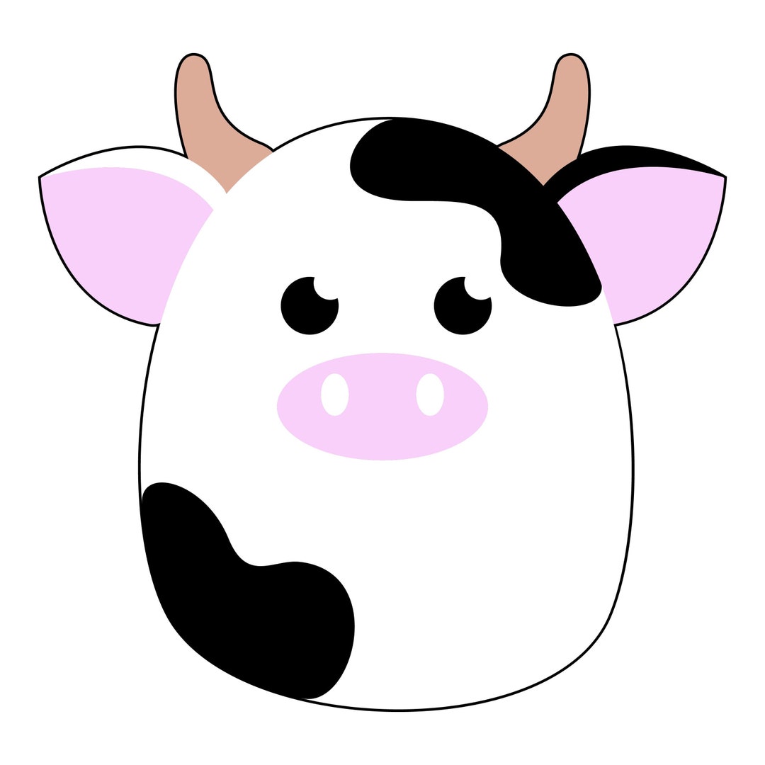 Cute Cow SVG - Etsy