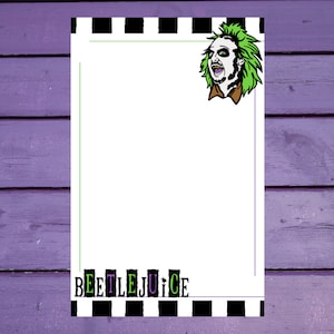 Beetlejuice Letter Writing Paper A5 Stationery Lined/unlined Penpal ...