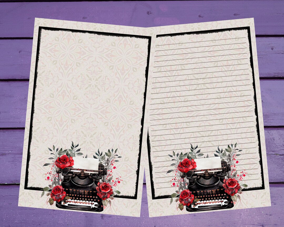 Typewriter Letter Writing Paper A5 Stationery Lined/unlined Penpal ...
