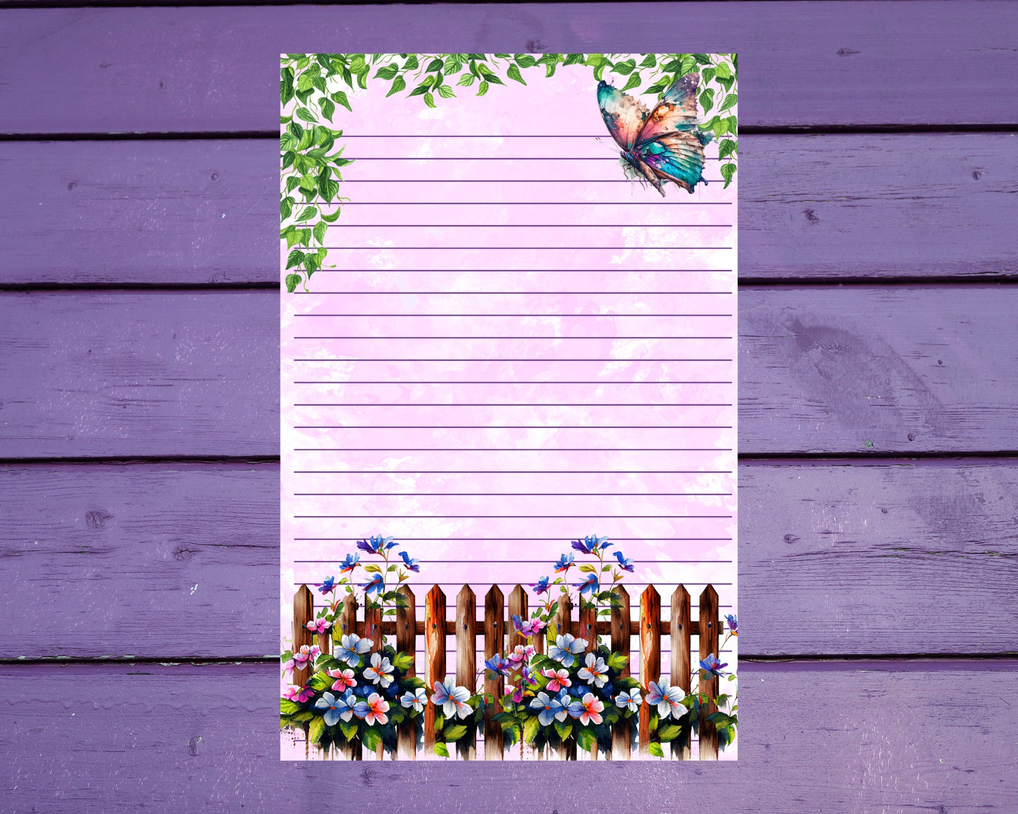 Spring Letter Writing Paper Stationery Lined/unlined A5 Penpal - Etsy