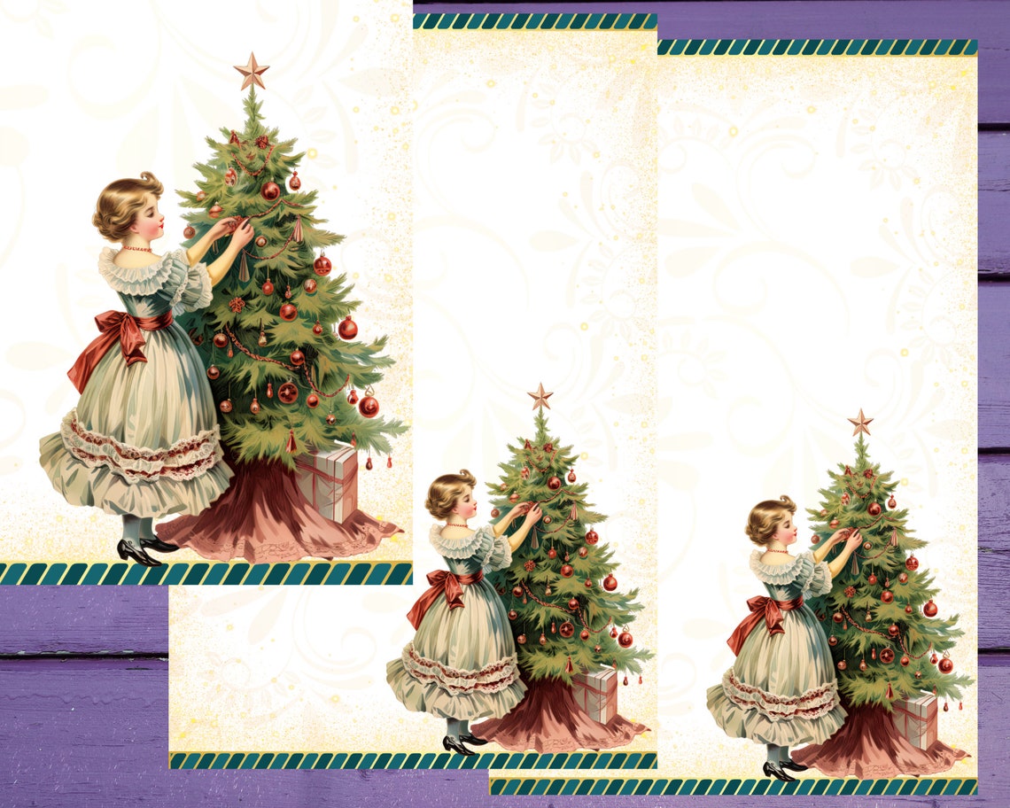 Victorian Christmas Letter Writing Paper A5 Stationery Lined/unlined - Etsy