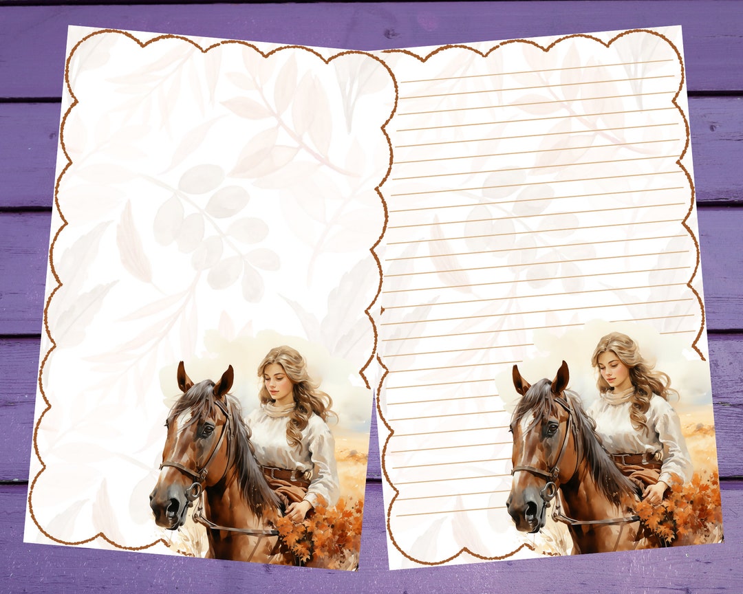 Autumn Ride Letter Writing Paper A5 Stationery Lined/unlined Penpal ...