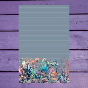 Ocean Reef Letter Writing Paper A5 Stationery Lined/unlined Penpal ...