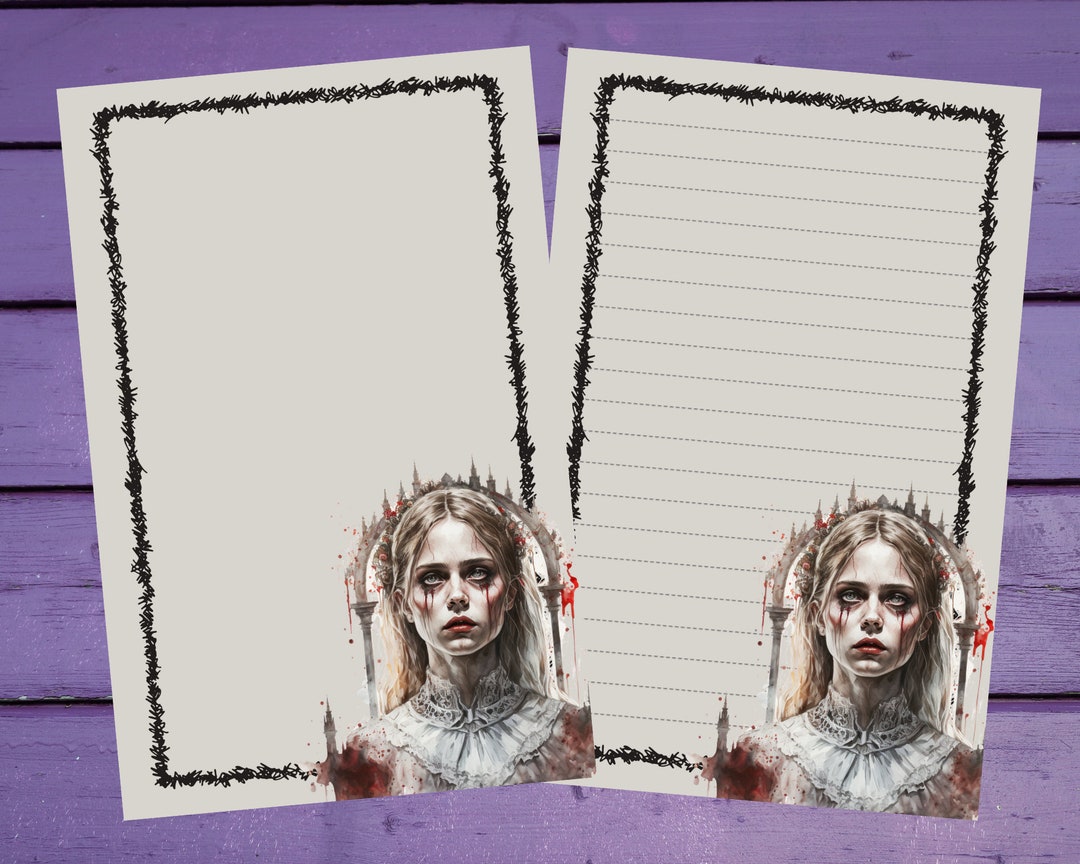 Haunted Letter Writing Paper A5 Stationery Lined/unlined Penpal ...