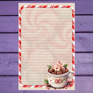 Sweet Christmas Letter Writing Paper A5 Stationery Lined/unlined Penpal ...