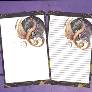 Celestial Dragon Letter Writing Paper A5 Stationery Lined/unlined ...